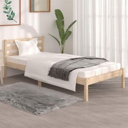 MAISONCHIC Einzelbett Bett für Schlafzimmer Massivholzbett Kiefer 90x190 cm 3FT Single DE70873