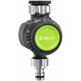 GEKA - Bewässerungsuhr mechanisch mit 1 Ausgang & G3/4 + G1 Hahnadaptern