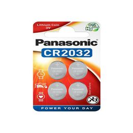 Panasonic - Batterie Lithium, Knopfzelle, CR2032, 3V (CR-2032EL/4B)
