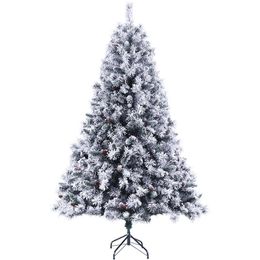 Künstlicher Weihnachtsbaum Schnee Deko Tannenbaum Kunstbaum pvc 210 cm - SVITA