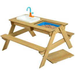 TP Toys - Holz Spieltisch & Matschtisch Nashorn inkl. Waschbecken Natur 89x94x71 cm