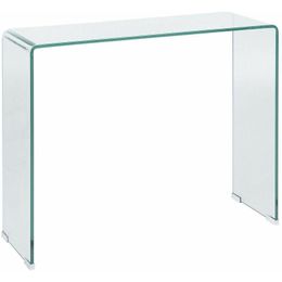 Beliani Konsolentisch Transparent 30 x 90 cm Minimalistisch Rechteckig Multifunktional Modern - Transparent