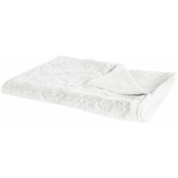 Beliani - Kuscheldecke Weiß Acryl / Polyester 180 x 280 cm Shaggy Schlafzimmer Wohnzimmer - Weiß