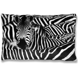 Bestlivings Kissenbezug mit Fotodruck ca. 40x60cm, Flauschig weich, in weiteren Motiven verfügbar ( Design: zebra ) - Zebra