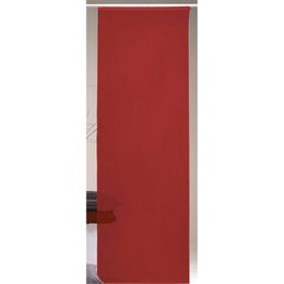 Bestlivings Flächenvorhang Desire Leinen-Optik 60 x 245 cm (b x h) in der Farbe: Rot, inkl. Beschwerungsstange / Paneelwagen - Schiebevorhang - Rot