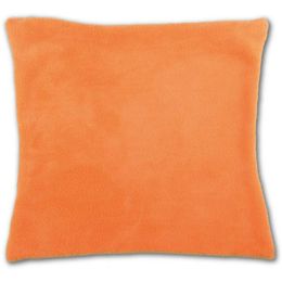 Bestlivings Deko-Kissen ca. 40x40cm, mit abnehmbaren flauschigen Bezug in vielen Farben ( Auswahl: Orange ) - Orange