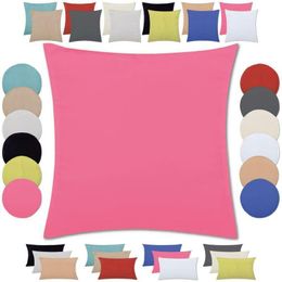 Bestlivings Kissenhülle ( 100 Größen und Farben ) mit und ohne Füllkissen, Serie: Ellen, Kissenbezug Dekokissen, Auswahl: 40x40cm ohne Füllung pink - rosa - Pink