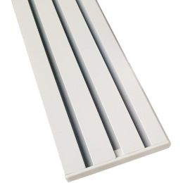 Bestlivings Vorhangschiene weiß aus Aluminium, alle Längen bis 480cm möglich, Flache Gardinenschiene ( 7mm ), 1- / 2-/ 3- /4-läufig inkl. Vorhanggleiter - Weiß