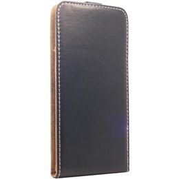 MARKENLOS Flip Case kompatibel mit xiaomi redmi 12C Handy Tasche vertikal aufklappbar Schutzhülle Klapp Hülle Schwarz - Schwarz