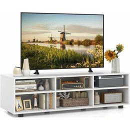 TV-Schrank Fernsehschrank Holz TV-Ständer Fernseher Fernsehtisch mit Regale, Sideboard Wohnzimmerschrank Küchenschrank - Costway