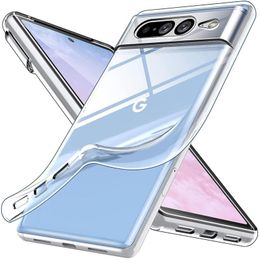 MARKENLOS Silikon Hülle Basic kompatibel mit Google Pixel 8 Case tpu Soft Handy Cover Schutz Transparent - Transparent