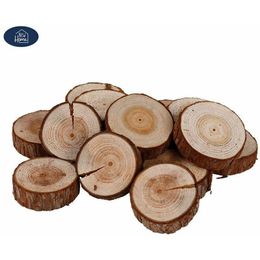 BURI 5-6cm Holz-Dekoscheiben zum Basteln Holzscheiben Baumscheiben Bastelholz Dekomaterial