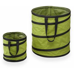 Laub- und Grastonne Set 85 l und 15 l grün Gartenabfallbehälter - TrendLine