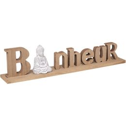 Atmosphera - Wort zum Aufstellen Buddha Bonheur H11 -5 cm Mehrfarbig