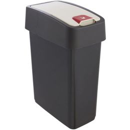 keeeper Premium -Mülldose mit Klappdeckel, weicher Berührung, 10 l, Magne, Graphitgrau