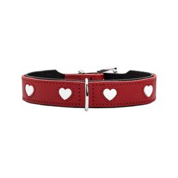 Hunter Tierbedarf Hunde-Halsband Halsband Love Mini rot/schwarz