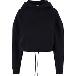 Urban Classics Ladies Cropped Oversized Hoodie Kapuzenpullover schwarz in L