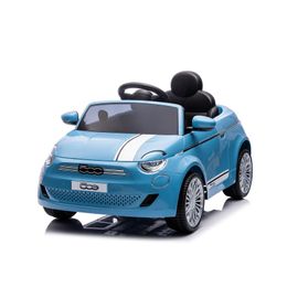 Chipolino Kinder Elektroauto Fiat 500 Fernbedienung, Sicherheitsgurt, MP3, USB blau