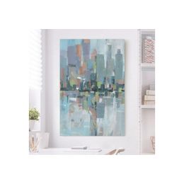 Bilderdepot24 Leinwandbild Abstrakt Modern Metro City grau Bild auf Leinwand Groß XXL