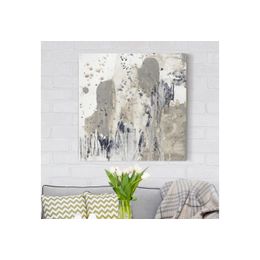 Bilderdepot24 Leinwandbild Abstrakt Modern Hommage Taupe grau Bild auf Leinwand Groß XXL