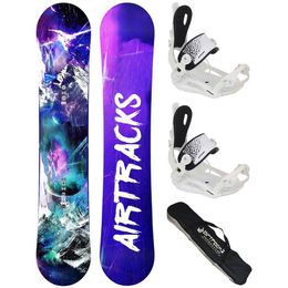 Airtracks Snowboard Damen Snowboard Set High M Carbon Rocker (3er-Pack)