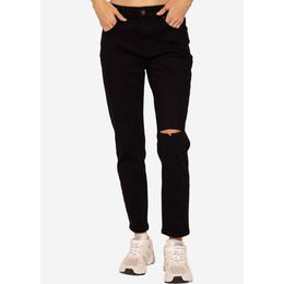SASSYCLASSY Destroyed-Jeans Mid-Rise Straight Destroyed Jeans Damen Jeans mit Comfort Stretch