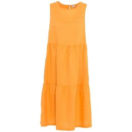 Camel Active Sommerkleid Camel Active Damen Stufenkleid aus einem Leinen-Ba