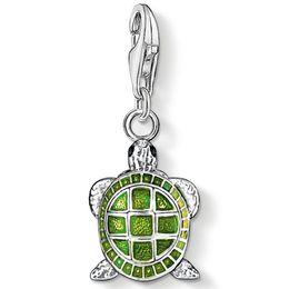 Thomas Sabo Charm-Einhänger Schildkröte, 0837-007-6, grün|silberfarben