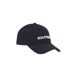 Tommy Hilfiger Baseball Cap TH MONOTYPE CANVAS 6 PANEL CAP mit Logoschriftzug über dem Schirm, blau