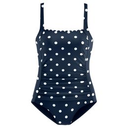 Lascana Badeanzug Damen Gr&ouml;&szlig;e 5XL navy / wei&szlig;