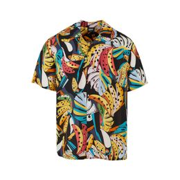 Urban Classics Button Up Shirt male size XXXL Turquoise / Ochre / Green / Black / White