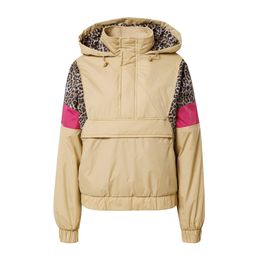 Urban Classics Between-Season Jacket female size XXXL Light beige / Brown / Pink / Black