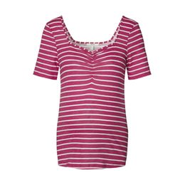 Esprit Maternity Umstand T-Shirt Damen Gr&ouml;&szlig;e XL eosin / wei&szlig;