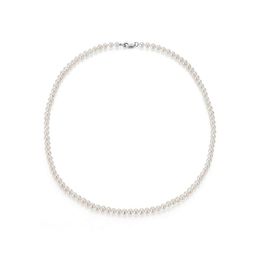 Firetti Perlenkette Schmuck Geschenk Halsschmuck Halskette Perle, Made in Germany - mit Süßwasserzuchtperle, silberfarben|weiß