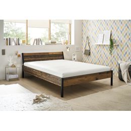 Schlafkontor Marseille Futonbett Holzwerkstoff Dekorfolie Old Style dunkel 140x200 cm x cm