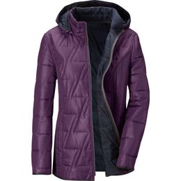 Damen Wendejacke mit Kapuze, abzippbar violett, Gr&ouml;&szlig;e 40
