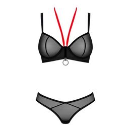 Obsessive - Glandez 2-teiliges BH-Set - Schwarz