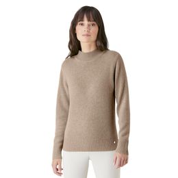 Wollpullover CREATION L PREMIUM "Merino-Pullover mit Kaschmir-Anteil" Gr. 50, beige (beige, meliert) Damen Pullover Rollkragenpullover