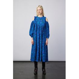 Damson Madder Kleid 'Wren' Damen Größe 36 blau / grün / lila Winterkleid