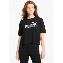 Puma Crop-Top ESS CROPPED LOGO TEE, schwarz