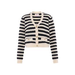 aleva Strickjacke Damen Größe M/L navy / wollweiß