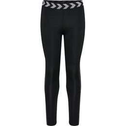 Hummel Leggings Jungen Gr&ouml;&szlig;e 152 grau / schwarz