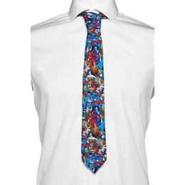 OppoSuits Krawatte DC Comics Krawatte – Justice League Lustiger und auffallender Schlips mit den DC Superhelden