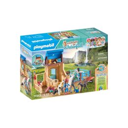 Playmobil® Konstruktionsspielsteine Horses of Waterfall Amelia & Whisper mit Pferdebox