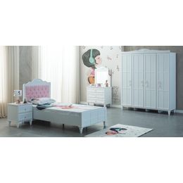 JVmoebel Schlafzimmer-Set Kinderzimmer Komplette Kindermöbel Kinderbett Bett Holz Set Weiß