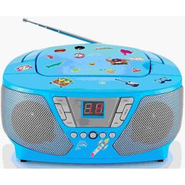 Big Ben Interactive BigBen tragbarer CD Player Kids blau FM Radio AUX-IN 400 Sticker AU364446 CD-Player