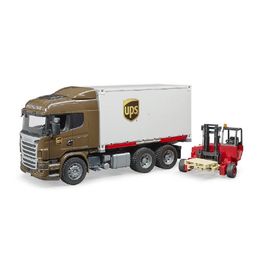 Bruder® Spielzeug-Transporter Bruder Scania R-Serie Ups Logistik inkl. Gabelstapler 03581