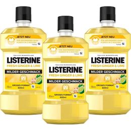Listerine Mundspülung, 3 x Listerine Fresh Ginger & Lime Mundspülung (3x600ml)