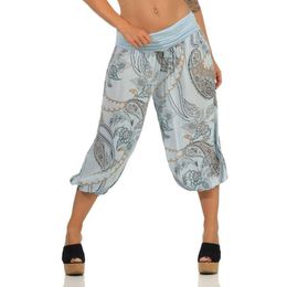 malito more than fashion Caprihose 7186 kurze Pluderhose mit Allover Print