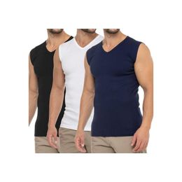 celodoro Unterhemd Herren Business Muskelshirt V-Neck (3er Pack) Muscle Shirt